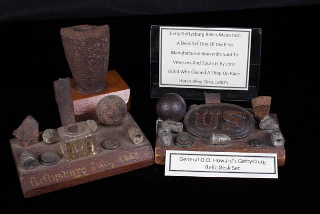 Gettysburg Desk Sets Including General O.O. Howard's Personal