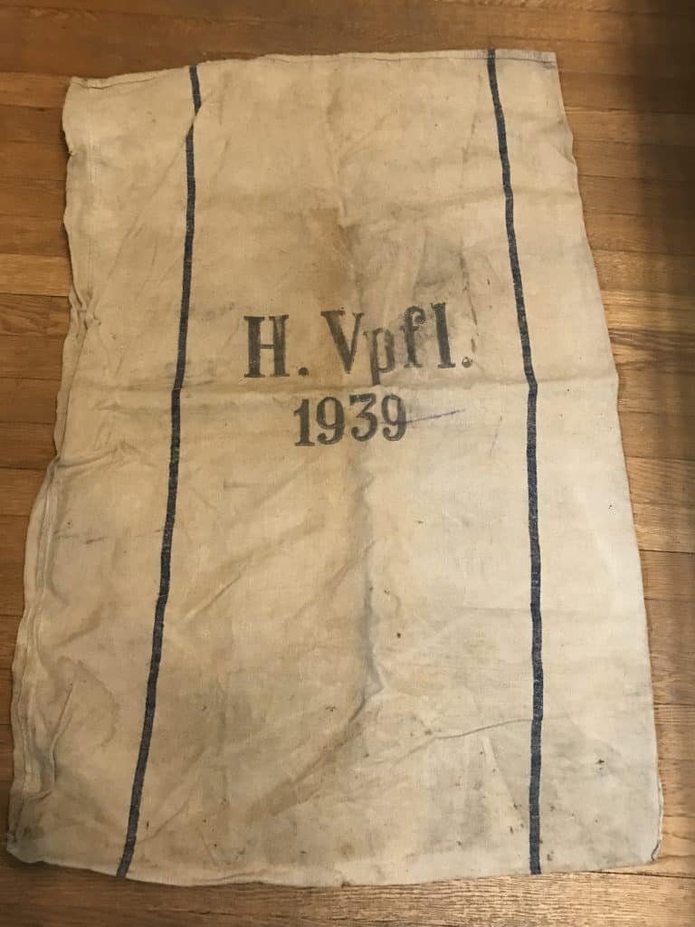 Original WWII German Grain Sack With LARGE Wehrmacht Eagle Certified By ...