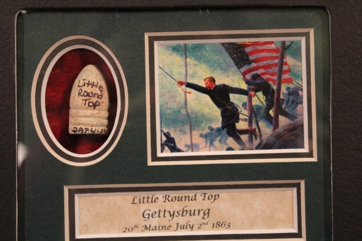 20th Maine's Valor at Gettysburg: A Bullet Display Overview