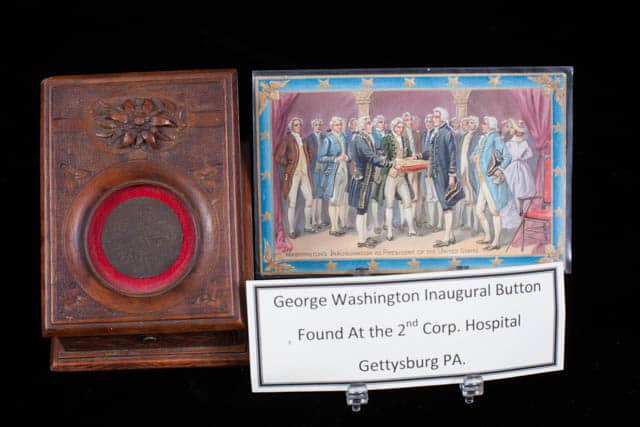 George Washington Inaugural Button found on Gettysburg Battlefield
