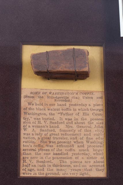 George Washington's Original Coffin, Casket | Gettysburg Museum