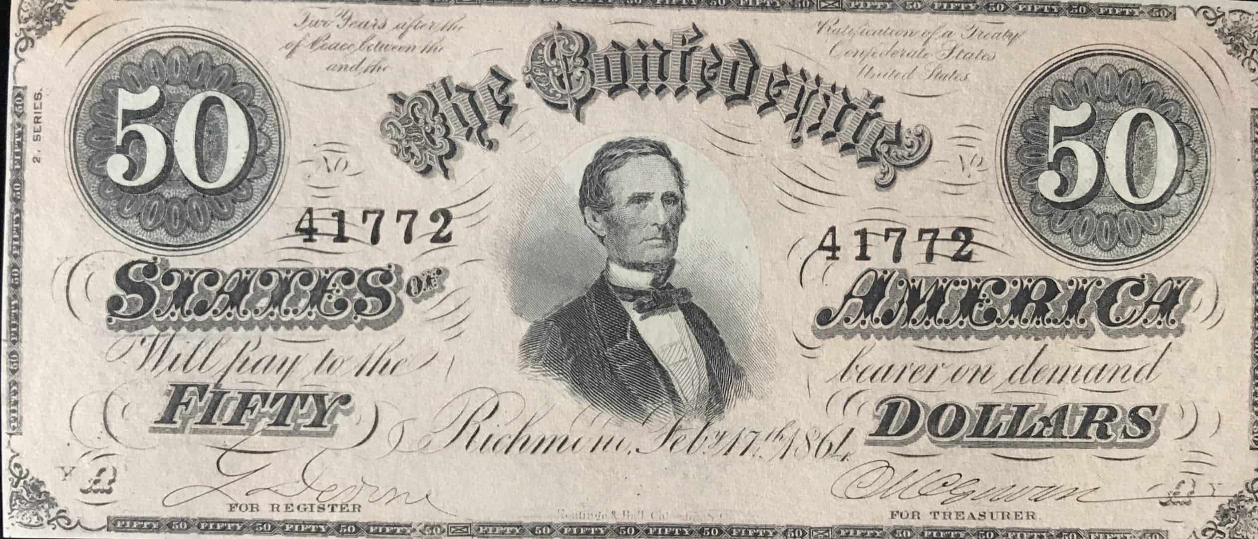 Experience Genuine 50 Dollar Confederate Note at Gettysburg