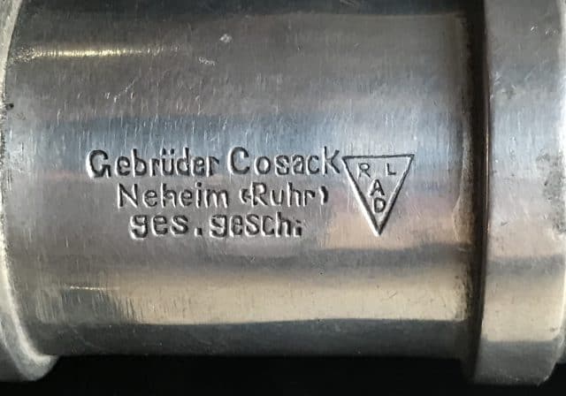 German RAD National Labor Service Flag Pole Finial by Gebrüder Cosack