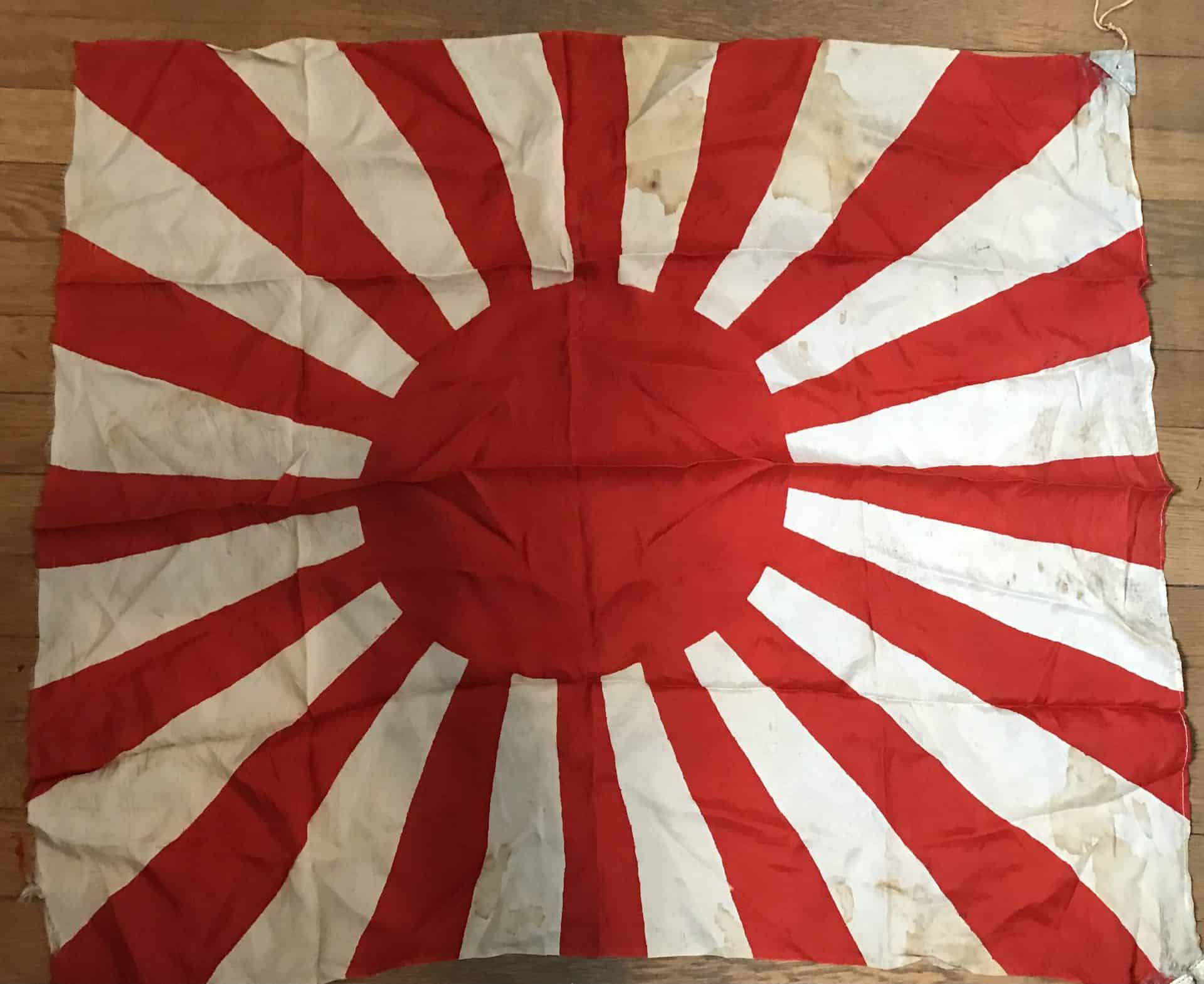 Explore WWII Japanese Blood Stained Iconic Rising Sun Flag