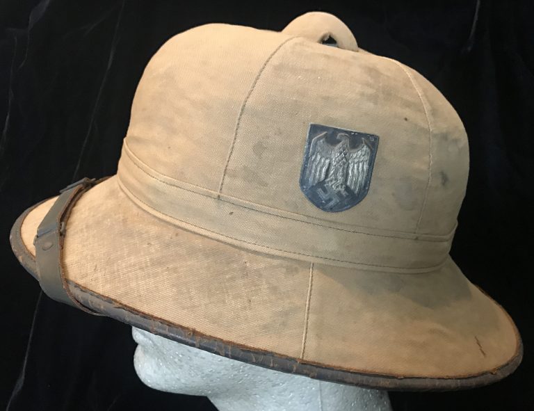 WWII German Army (Heer) First Pattern Tropical Pith Helmet (Tropenhelm)