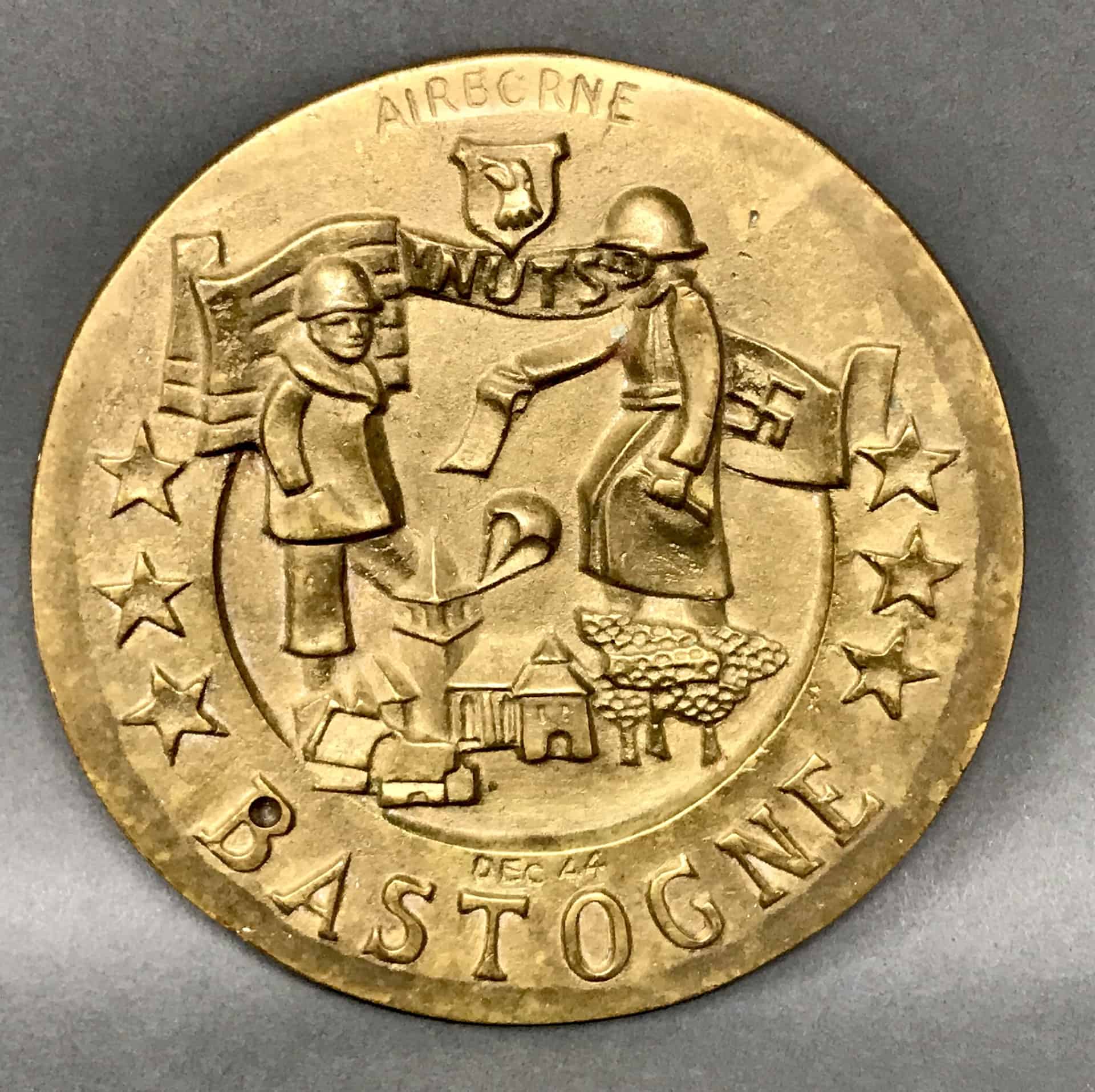 Discover WWII Bastogne Nuts Plaque from Artillery Shells