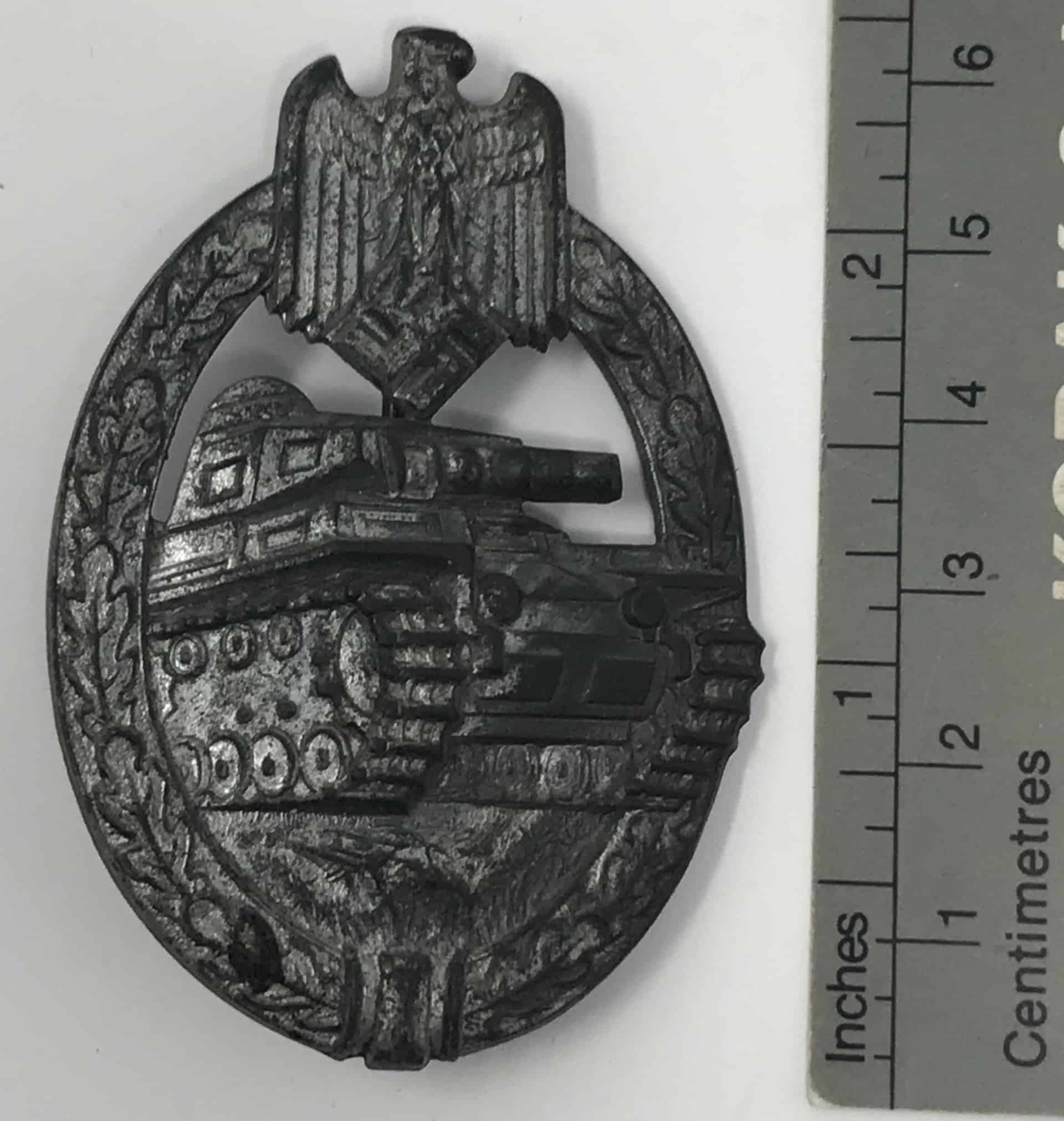 WWII German Heer/SS Silver Panzer Assault Badge - Certified