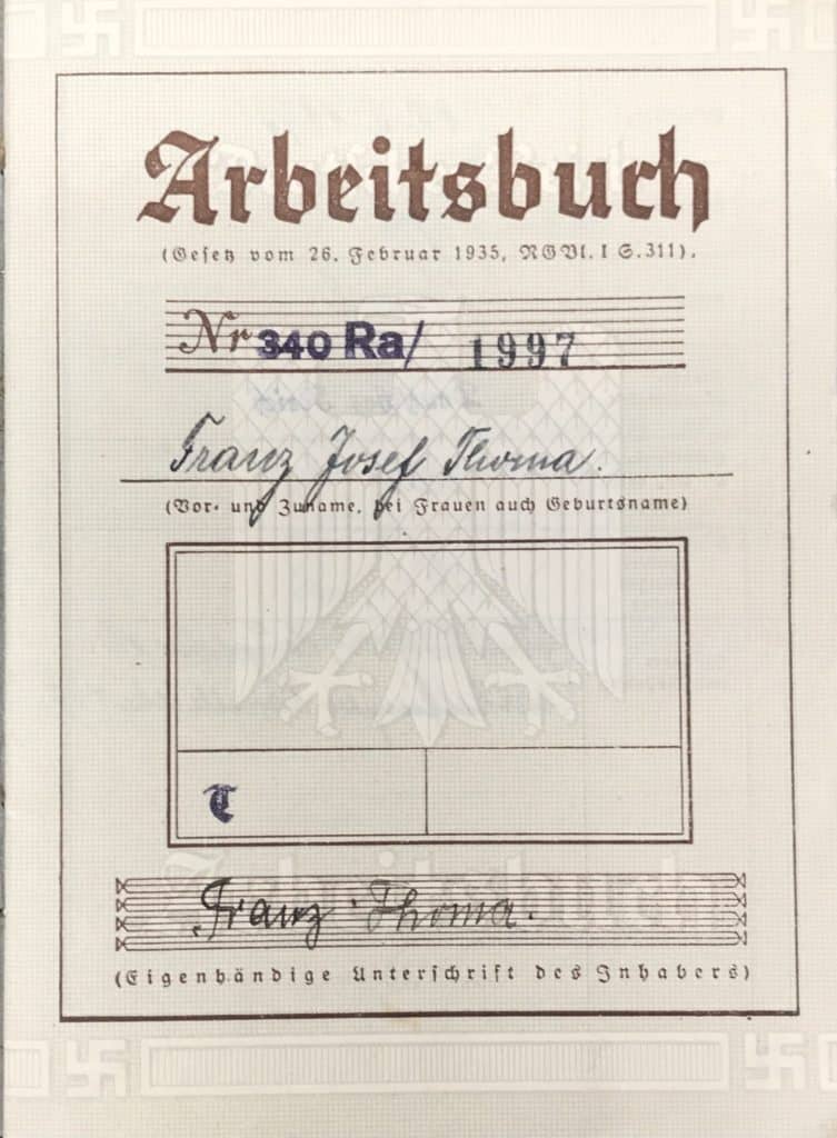 PAPERS PLEASE! Original WWII Era NSDAP (NAZI) Arbeitsbuch Identity ...