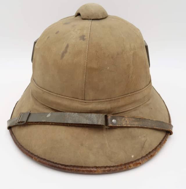 WWII German Waffen SS First Pattern Tropical Pith Helmet (Tropenhelm)