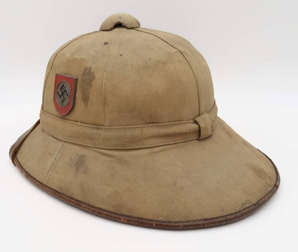 WWII German Waffen SS First Pattern Tropical Pith Helmet (Tropenhelm)