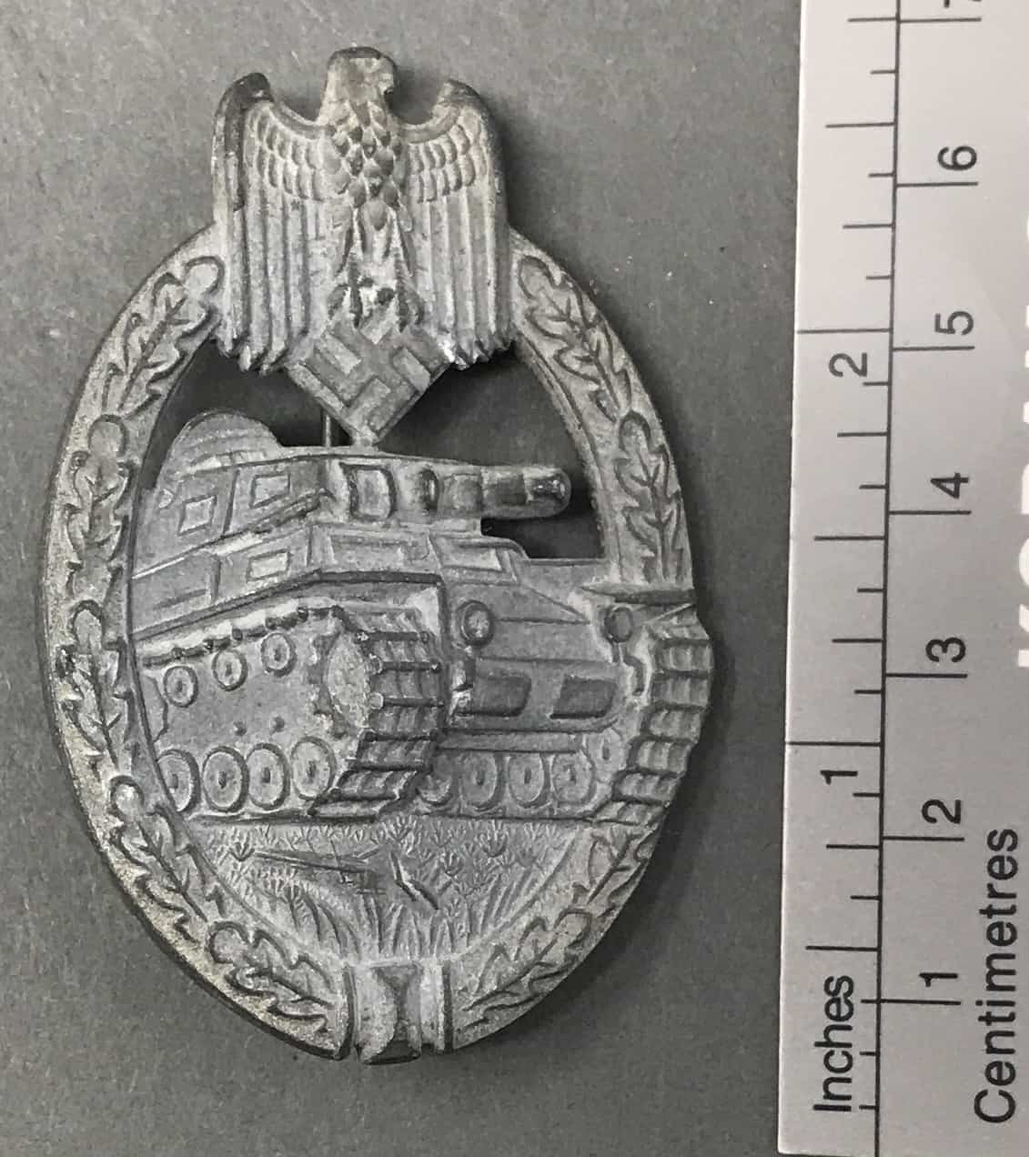 WWII Authentic Silver Panzer Badge - A Collector's Gem