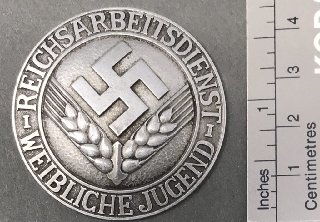 Original WWII German Female RADwJ MEMBERSHIP BADGE. (RADwJ Abzeichen ...
