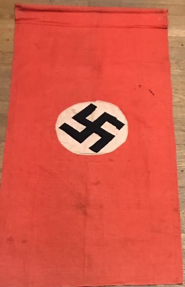 Original WWII Era German NSDAP (Nazi Party) Flag With Wooden Dowel ...