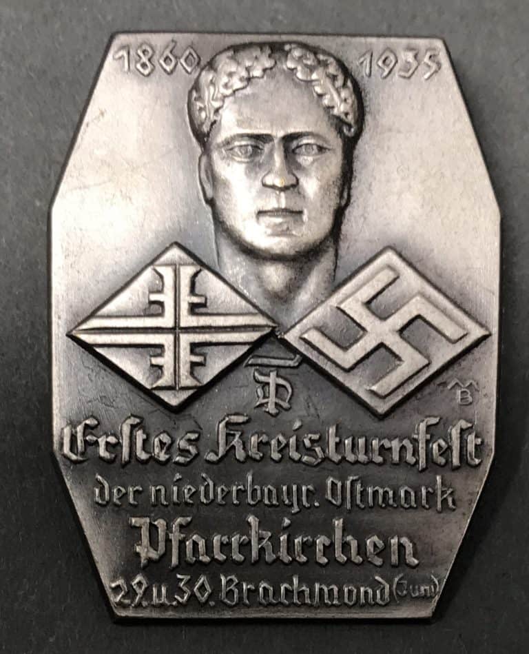 Original German NSDAP (NAZI PARTY) DAY BADGE. 1860-1935 (Gautag ...