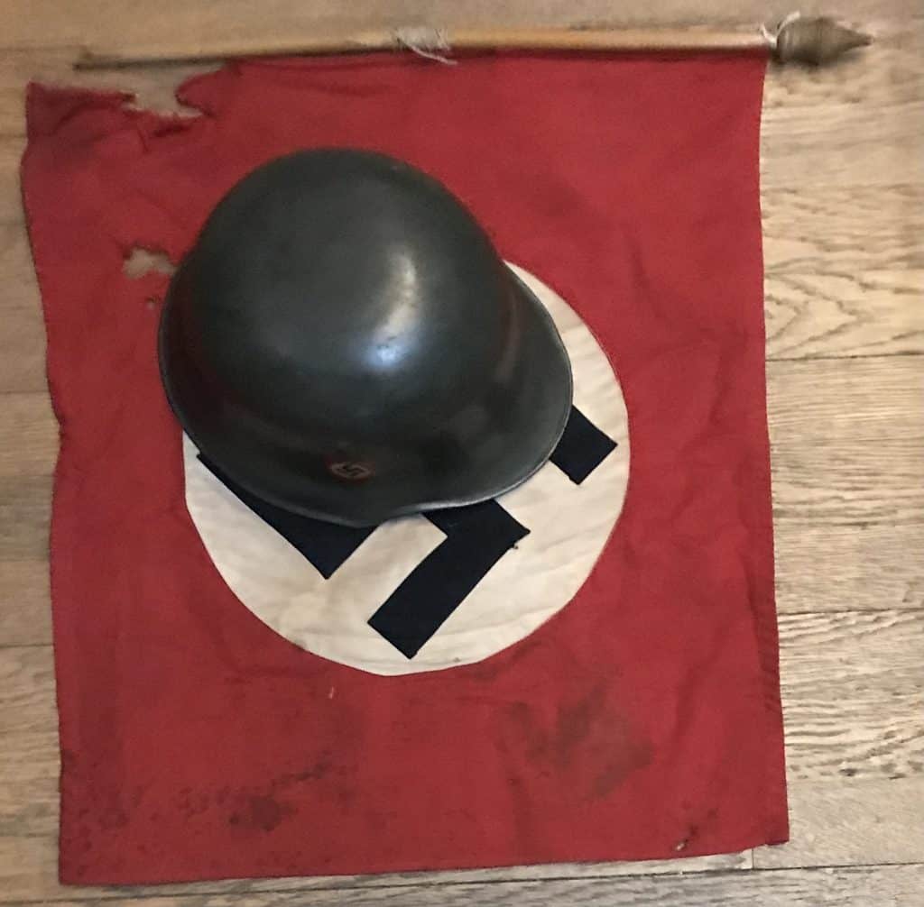Original WWII Era German NSDAP (Nazi Party) Flag With Wooden Dowel ...
