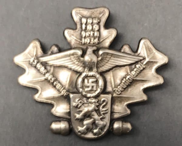 Original German NSDAP (NAZI PARTY) 1934 GERA PROVINCIAL DAY BADGE ...