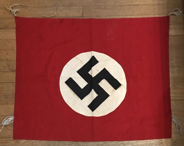 Original WWII German NSDAP Nazi HIGH QUALITY Flag WITH UNUSUAL WEIGHTED ...