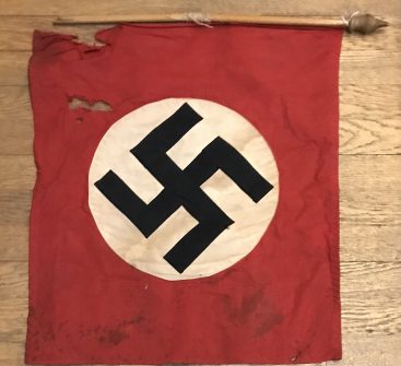 Original WWII Era German NSDAP (Nazi Party) Flag With Wooden Dowel ...