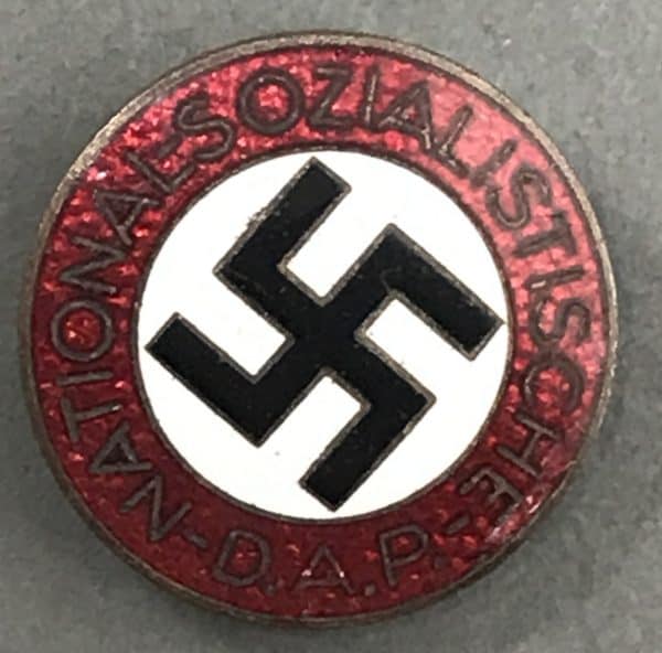 Original German NSDAP (Nazi) Party Enamel RZM Marked Membership Badge ...
