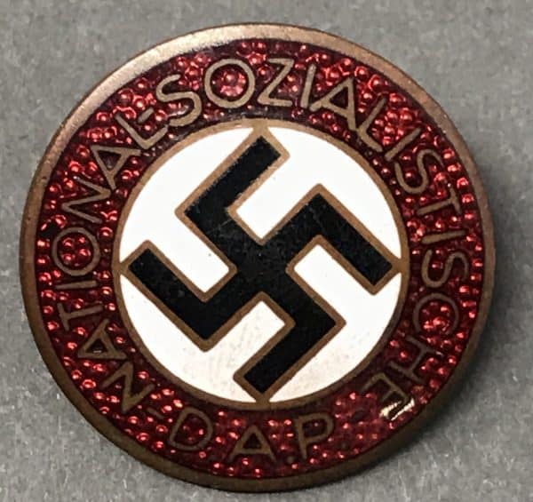 Original German NSDAP (Nazi) Party Enamel RZM Marked Membership Badge ...
