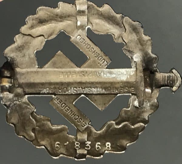 Original German NSDAP (NAZI PARTY) SA/SS Sports Badge In Bronze (SA ...