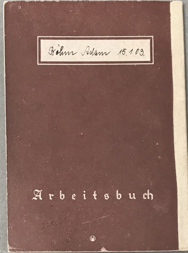 PAPERS PLEASE! Original WWII Era NSDAP (NAZI) Arbeitsbuch Identity ...