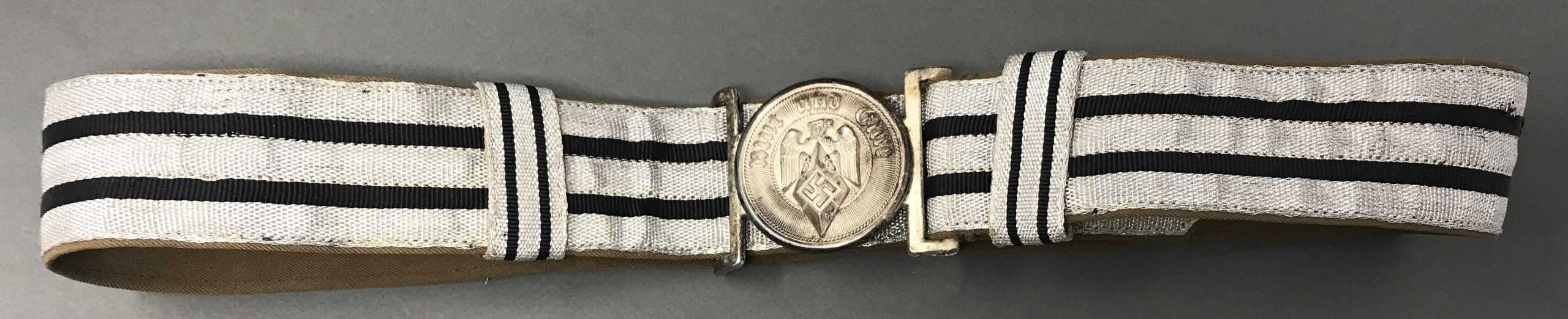 Discover WWII Relic: Rare German HJ Buckle and Brocade Belt