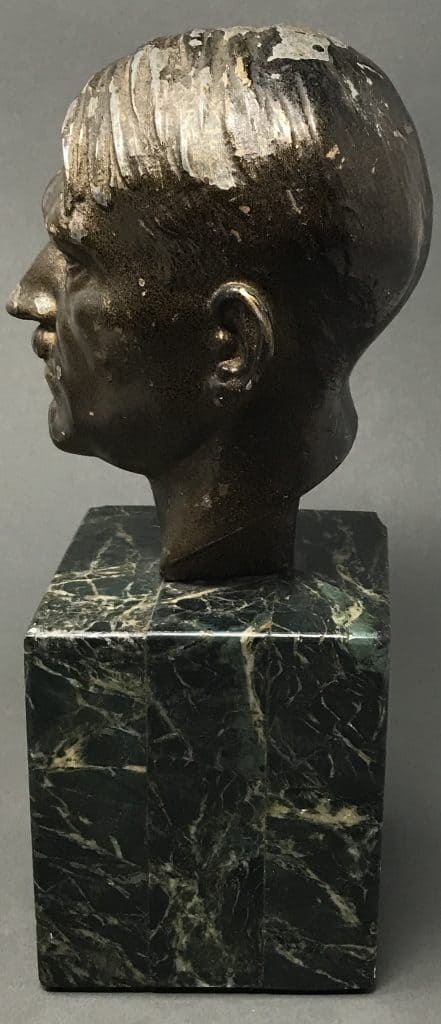 Original Metal 1930's Desk Top Adolf Hitler Bust With Heavy Marble Base ...