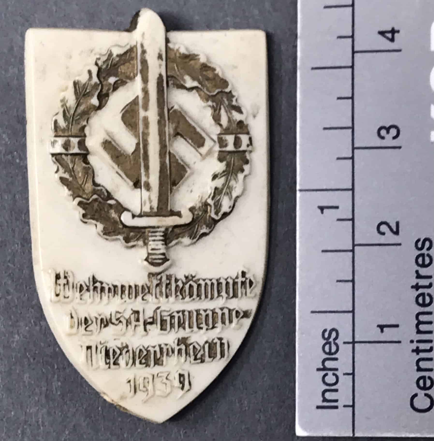 Certified 1939 SA Sports Badge - Rare Nazi Memorabilia