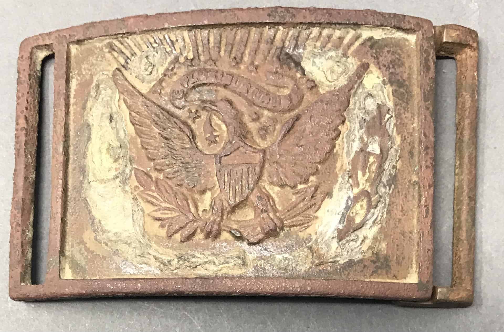 Rare Civil War Eagle Belt Plate with Keeper from Winchester