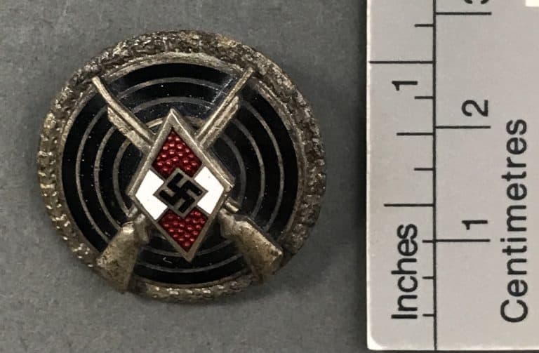 Original WWII German Hitler Youth HJ RARE SHARPSHOOTER BADGE. (HJ Schützen-Abzeichen) Certified ...