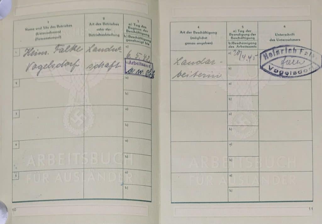 PAPERS PLEASE! A WWII Era NSDAP (NAZI) FEMALE FOREIGN WORKERS ...