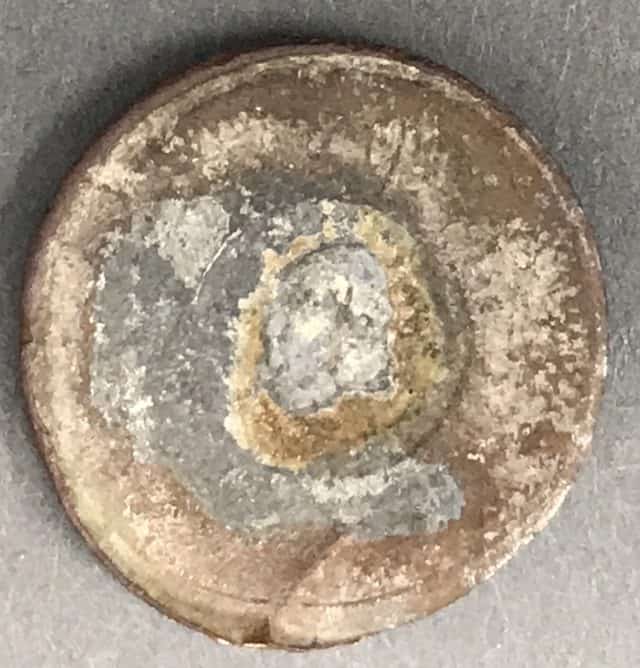 Investigate Original Confed Sunburst Button at Spotsylvania