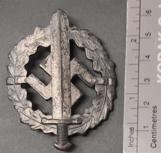 Original German NSDAP (NAZI PARTY) SA/SS Sports Badge In SILVER (SA ...