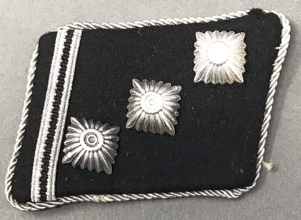 Original SS Sleeve Collar Tab Cut Off by US Veteran | Gettysburg Museum