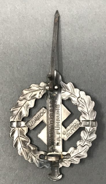 Original German NSDAP (NAZI PARTY) SA/SS Sports Badge In SILVER (SA ...