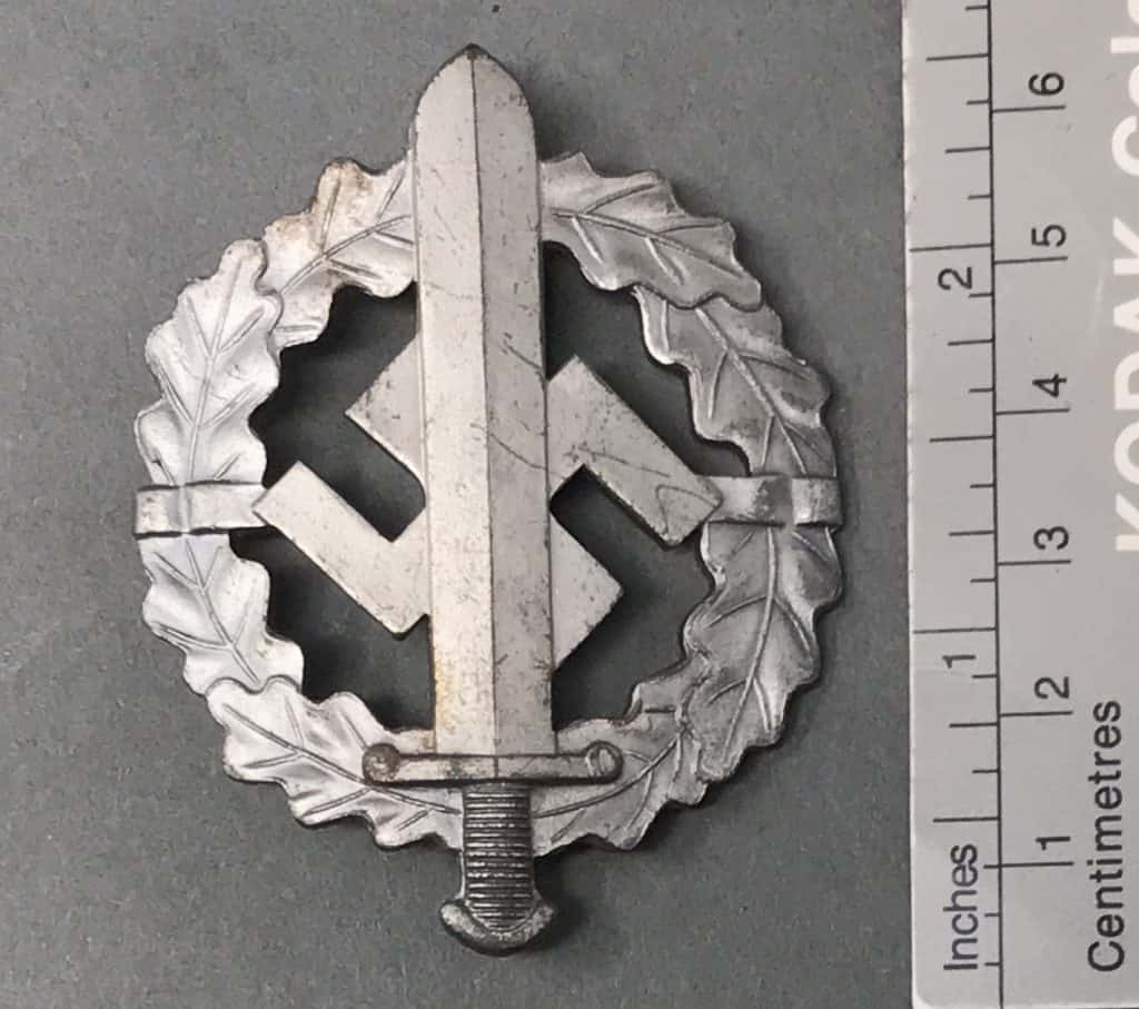 Original German NSDAP (NAZI PARTY) SA/SS Sports Badge In SILVER (SA ...