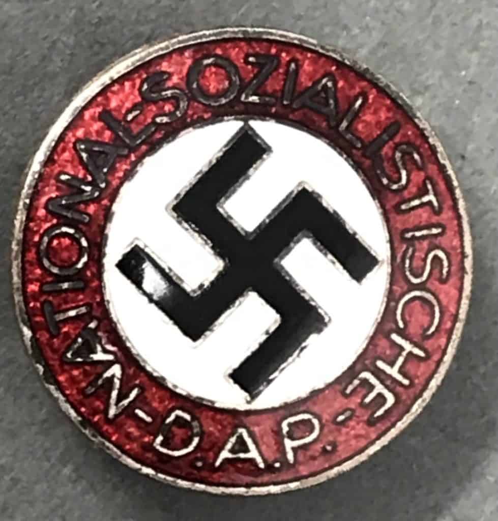 Original German NSDAP (Nazi) Party Enamel RZM Marked Membership Badge ...