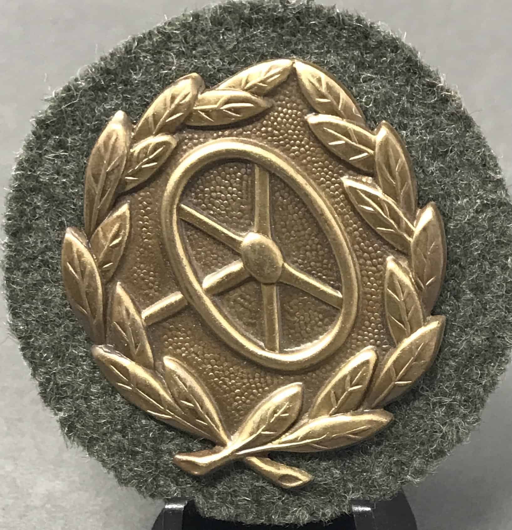 WWII Artifact: Bronze German Driver's Badge for Sale