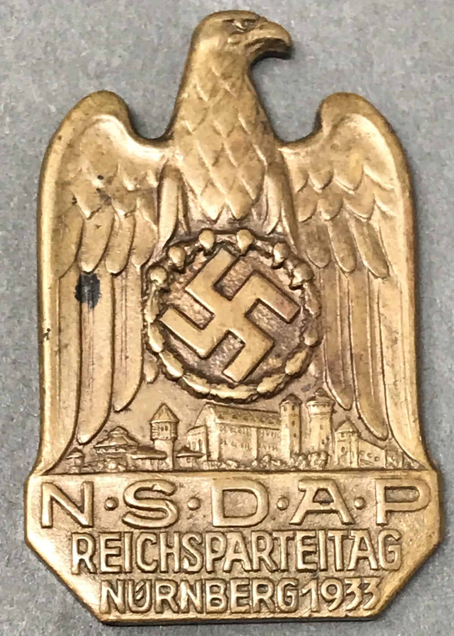 Genuine 1933 NSDAP Party Day Badge | Gettysburg Museum