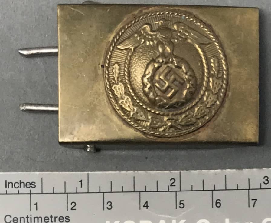 Authentic WWII Hitler Youth SA Brass Buckle Exclusive