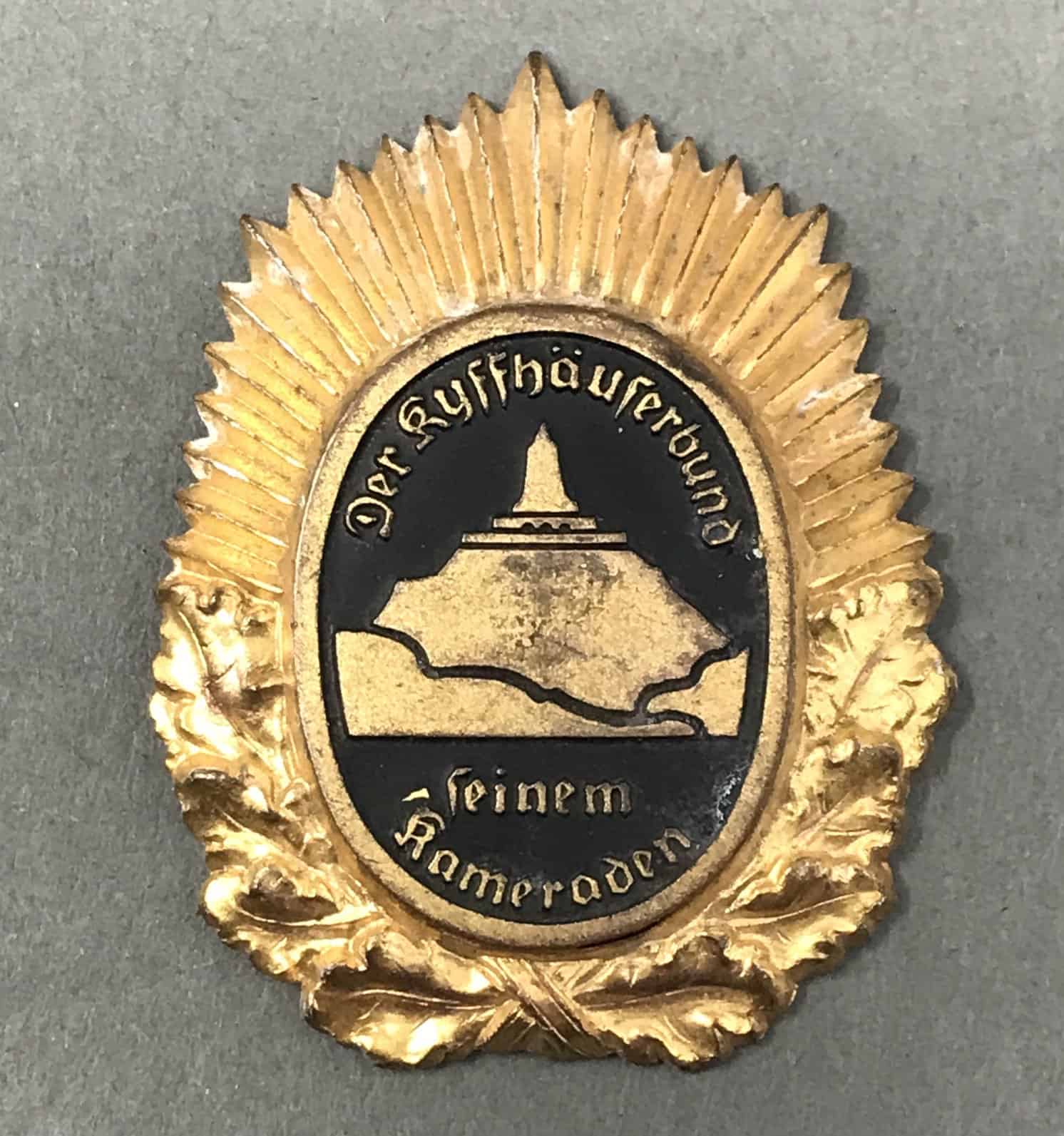 Original German Visor Cap Insignia for WW2 Militaria