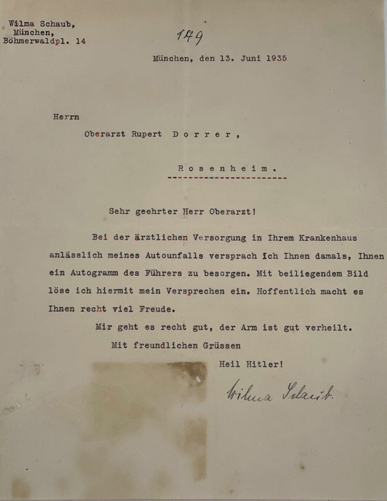 Personal Stationary Note Card Signed by Adolf Hitler for Sale