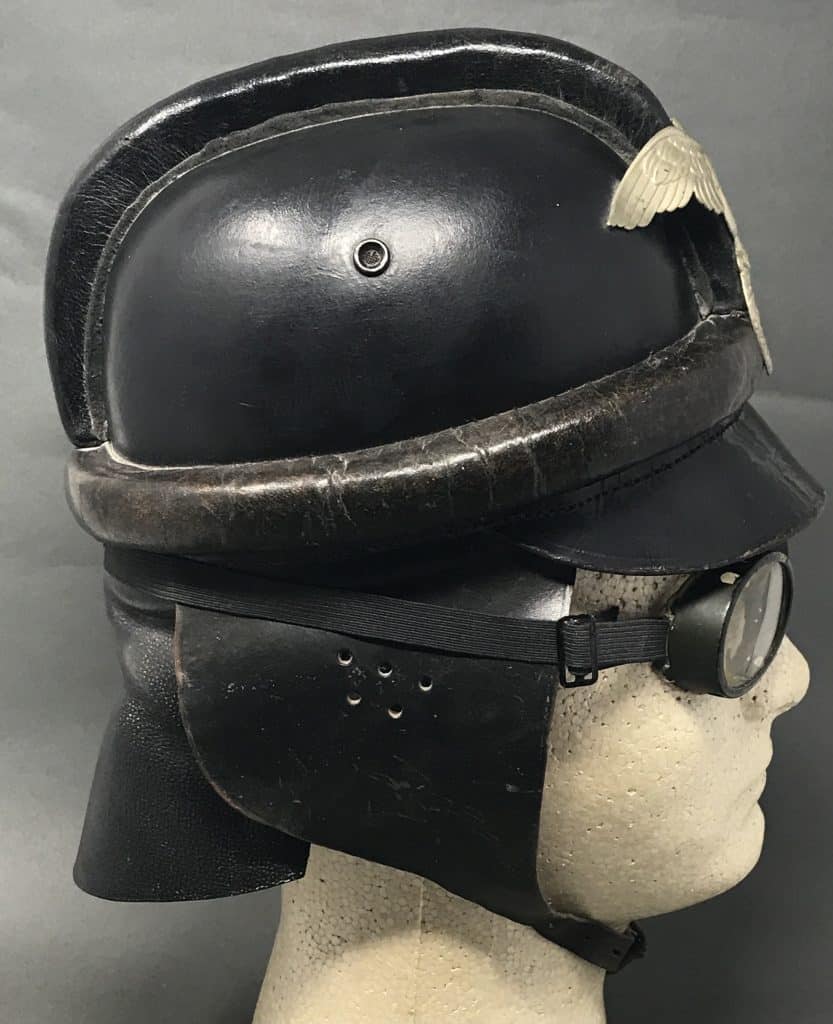 Original German 1ST PATTERN NSKK CRASH HELMET. (Sturzhelm) With Goggles ...