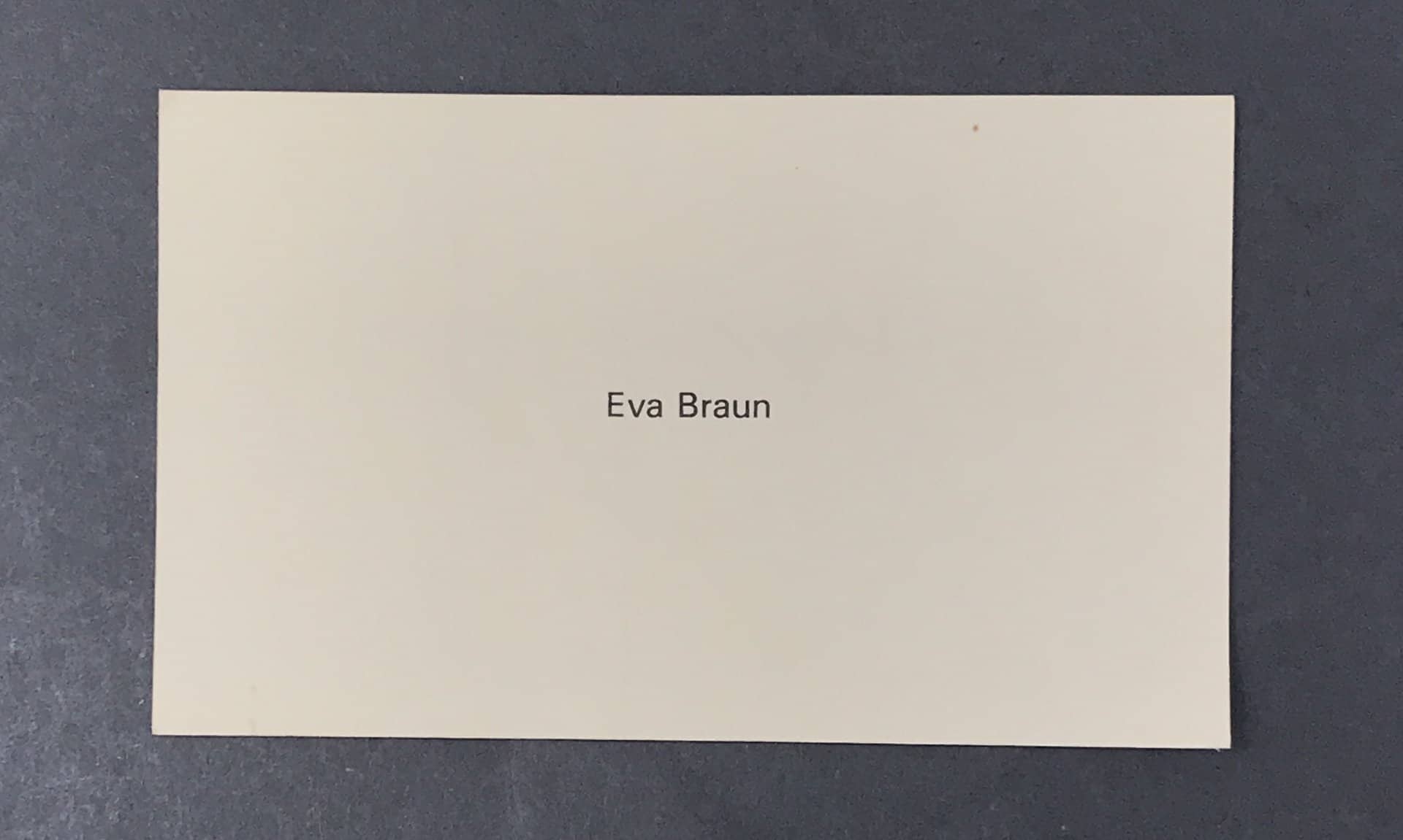 Eva Braun Calling Card: Uncover a WWII Relic with Provenance