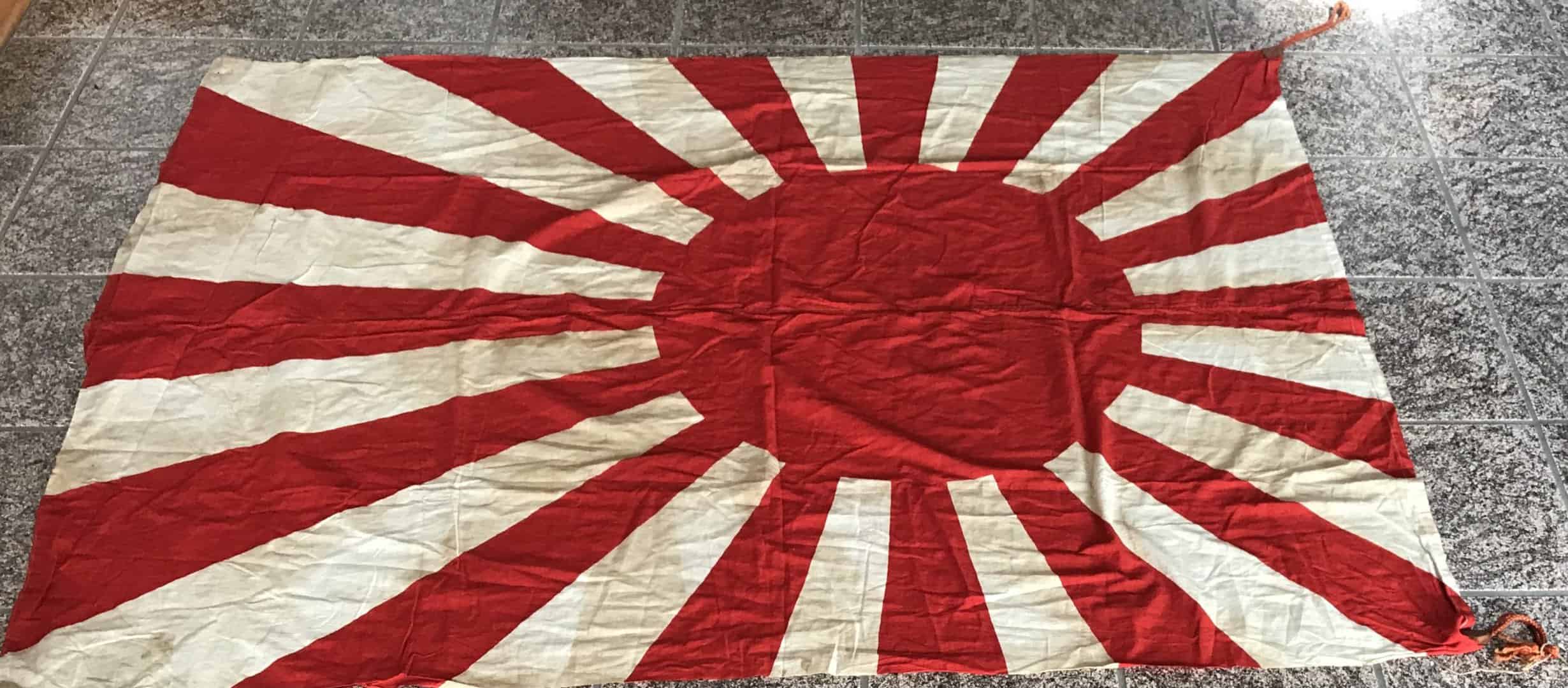 WWII Japanese Rising Sun Flag: Rare Veteran's Find!