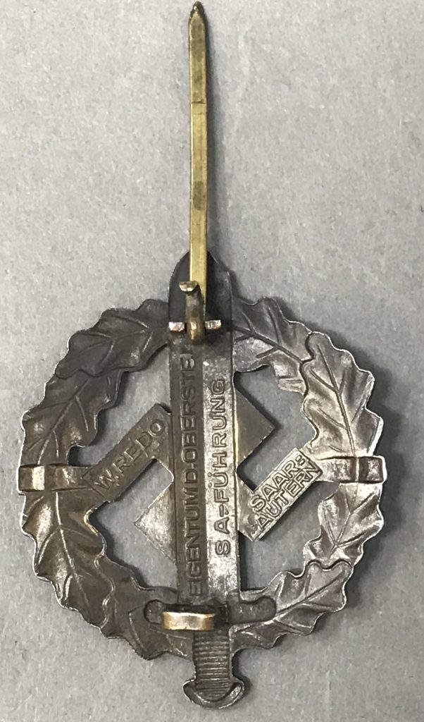 Original German NSDAP (NAZI PARTY) SA/SS Sports Badge In Bronze (SA ...