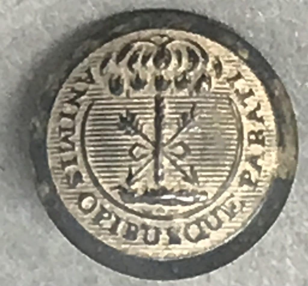 Original Confederate South Carolina Button Recovered At Wilmington ...