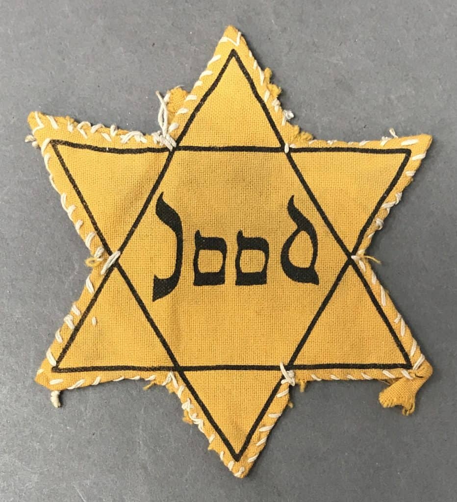 Very Rare Used and Worn Star of David Jewish Star 'Jood' Version