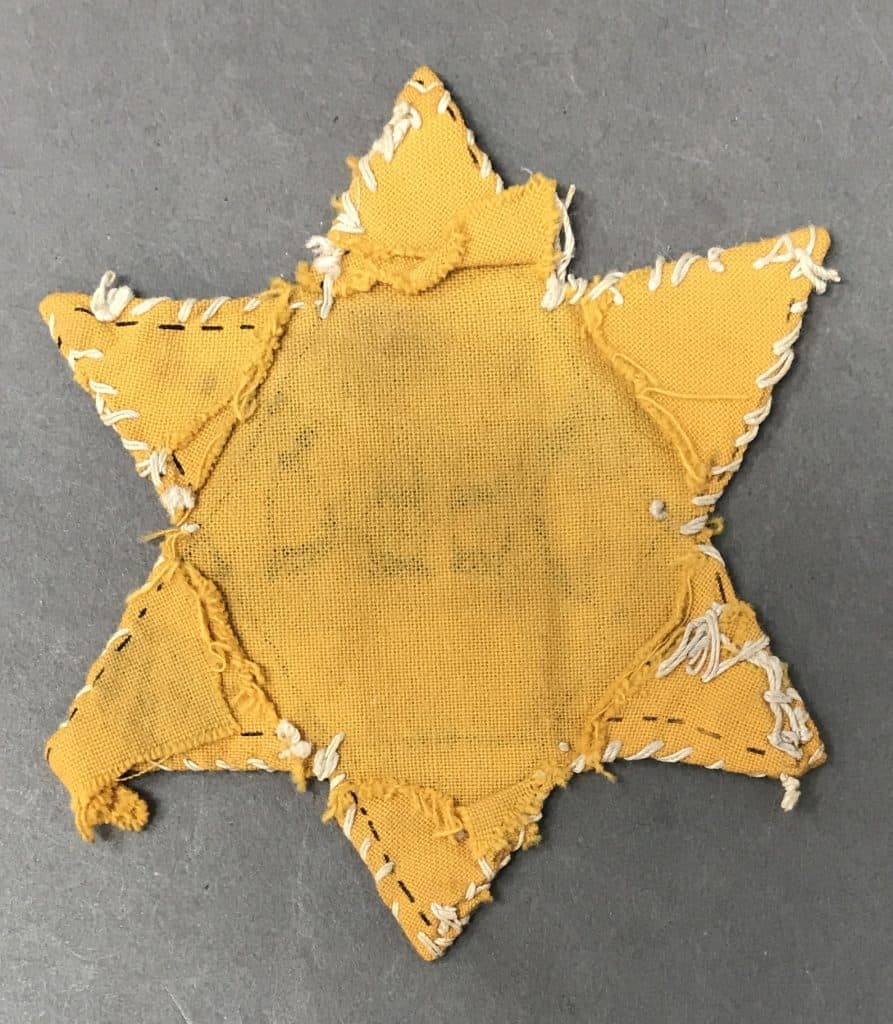 Very Rare Used and Worn Star of David Jewish Star 'Jood' Version